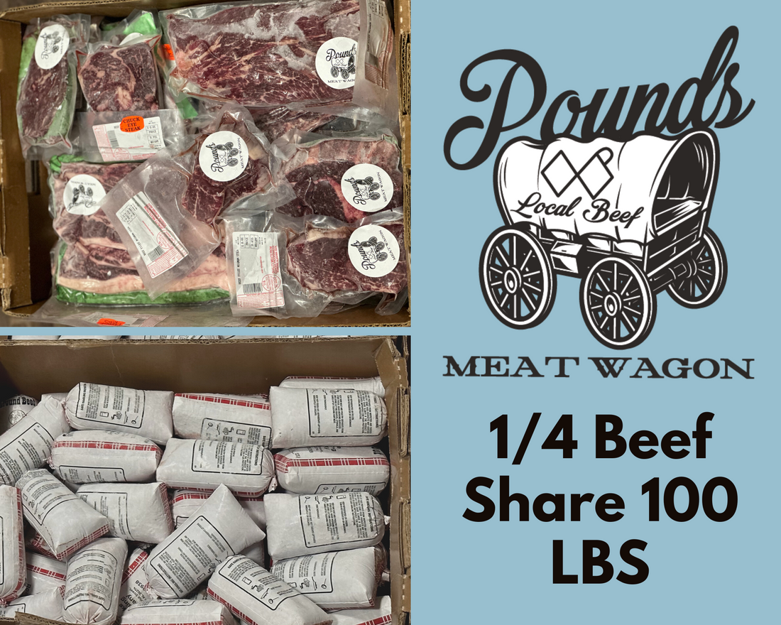 1/4 Beef Share 100 Lbs. - Deposit Only – Poundsmeatwagon